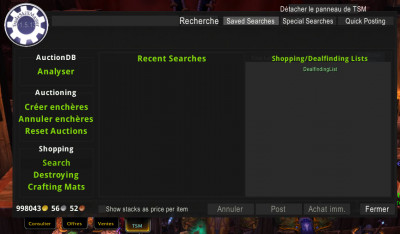 Guide sur TradeSkillMaster • T'as Pas 1 Po