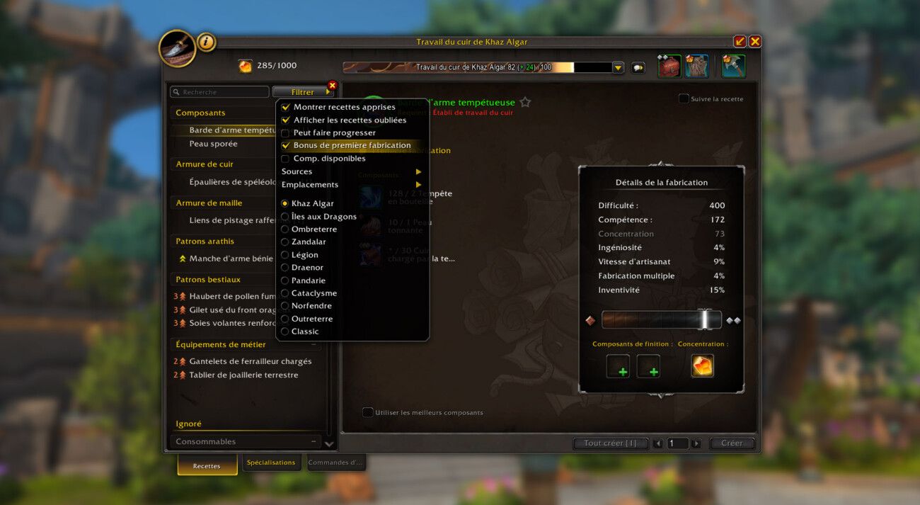 Guide des métiers : obtenir des points des connaissance dans The War ...